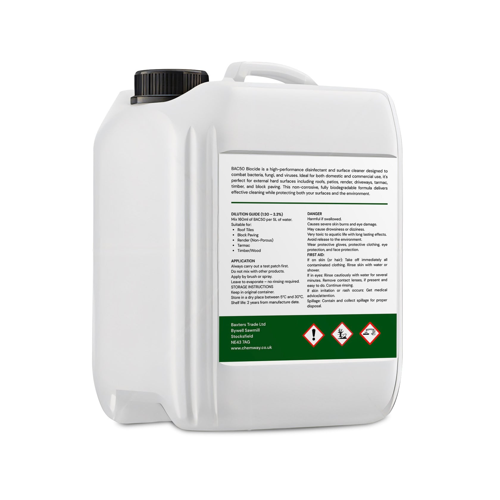 BAC50 Benzalkonium Chloride Concentrated 5 Litres – CHEMWAY
